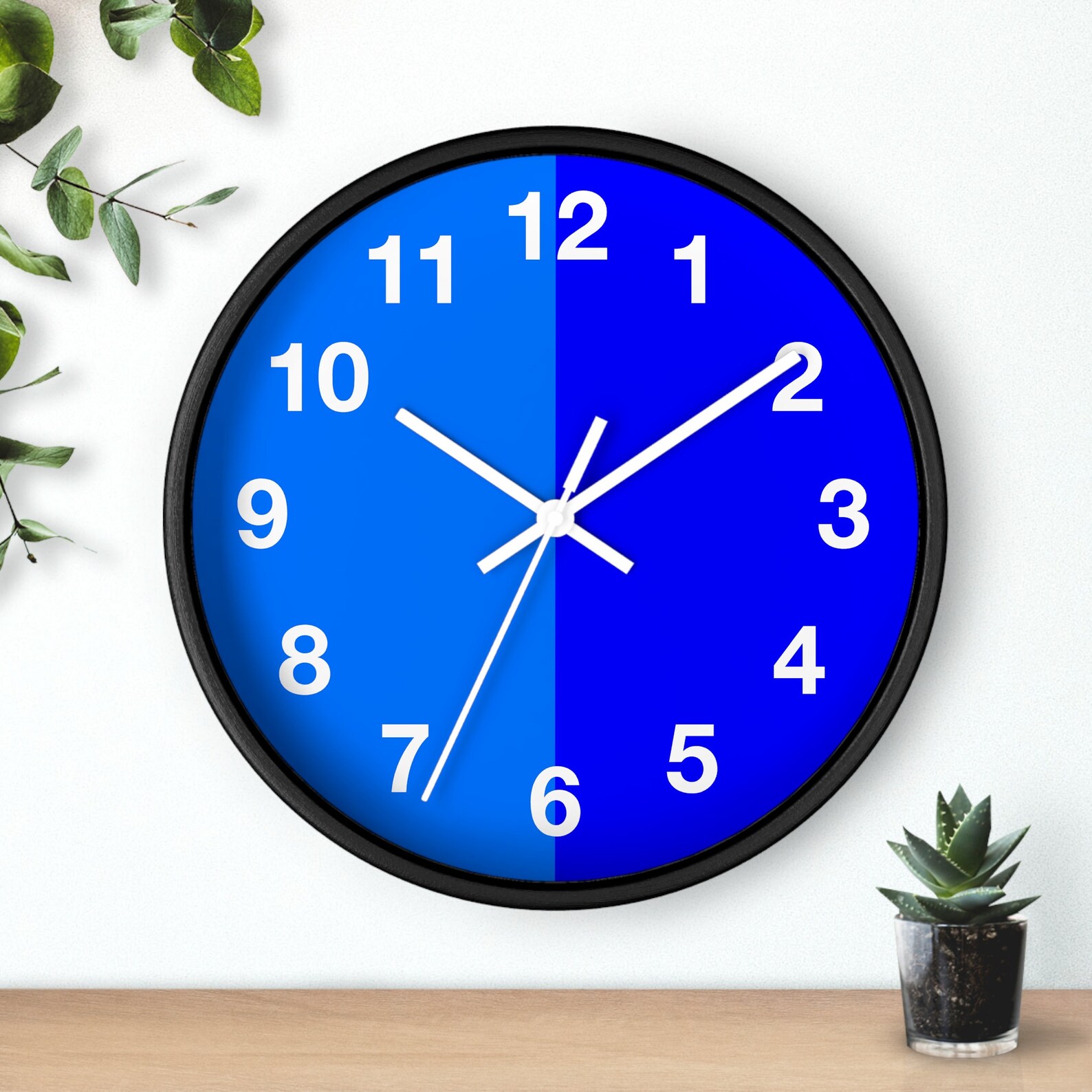 Two Tone Blue Clock, Blue Clock, Two Tone Clock, Dual Tone Clock ...