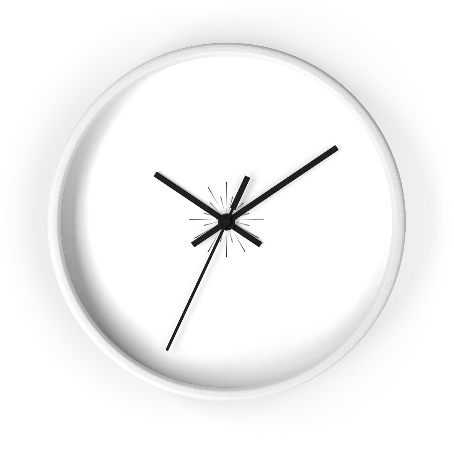 White Clock, Minimalist Clock, Simple Wall Clock, Modern Wall Clock ...