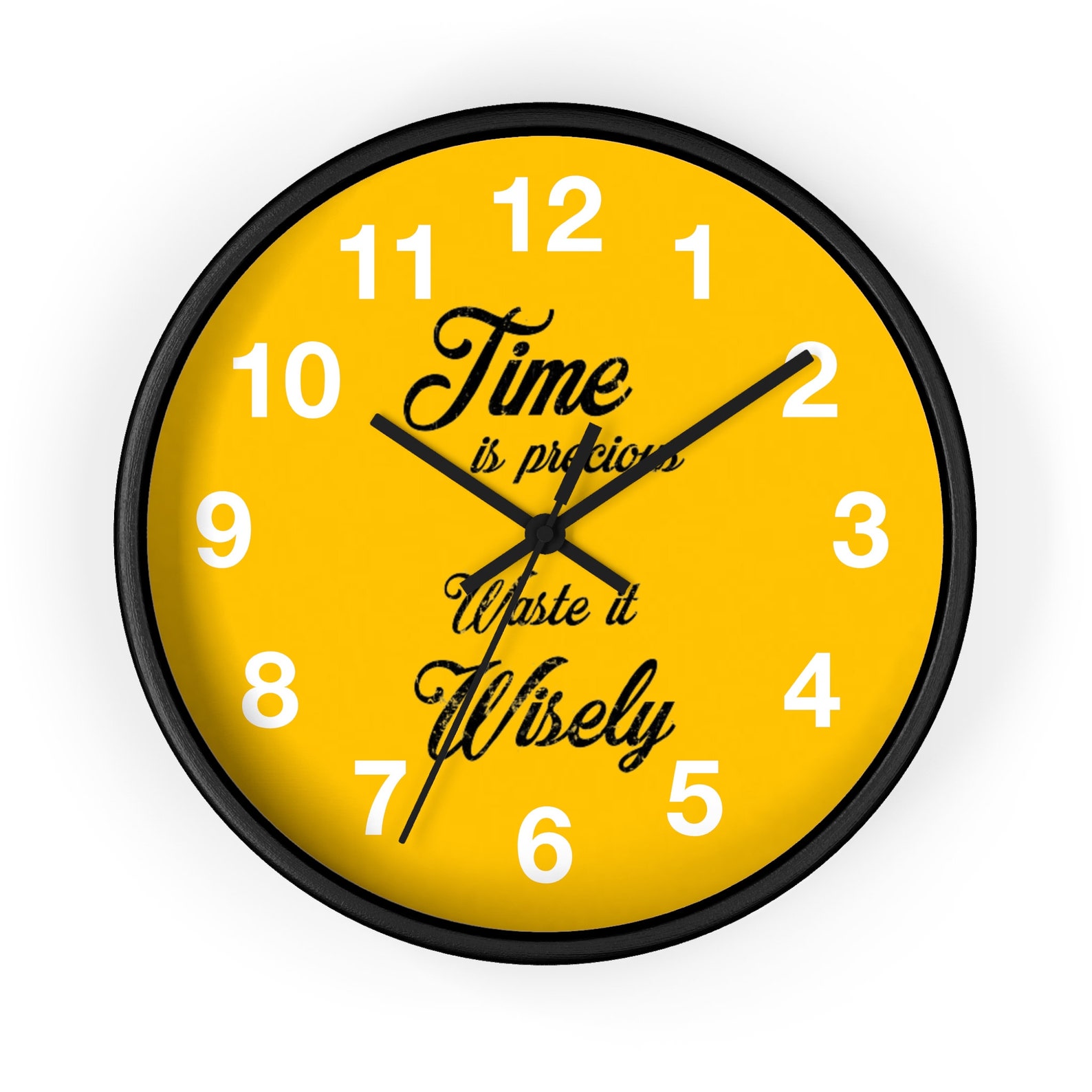 Time is Precious Wall Clock, Motivational Clock, Inspirational Wall ...