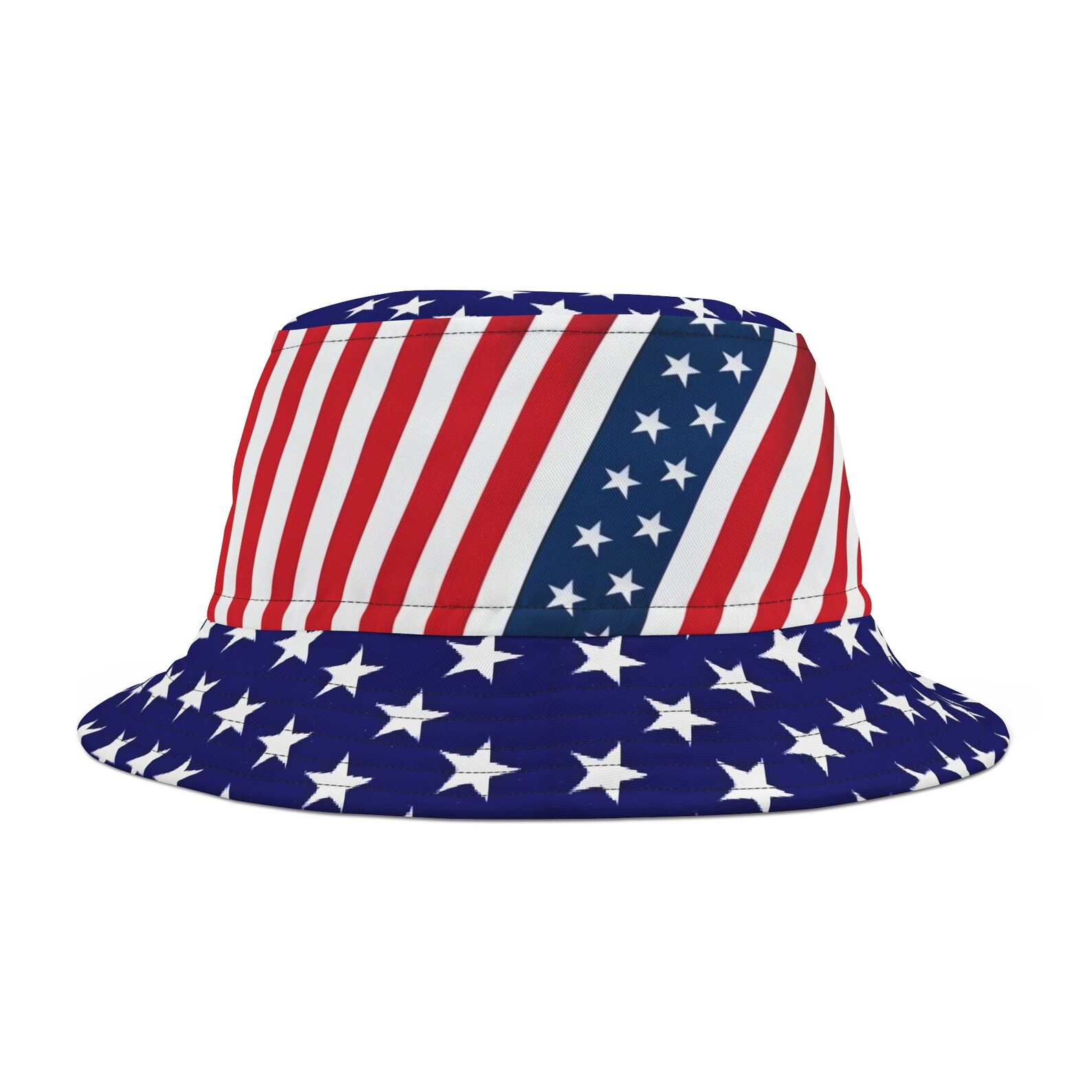 American Flag Bucket Hat, Patriotic Hat, Stars and Stripes Hat ...