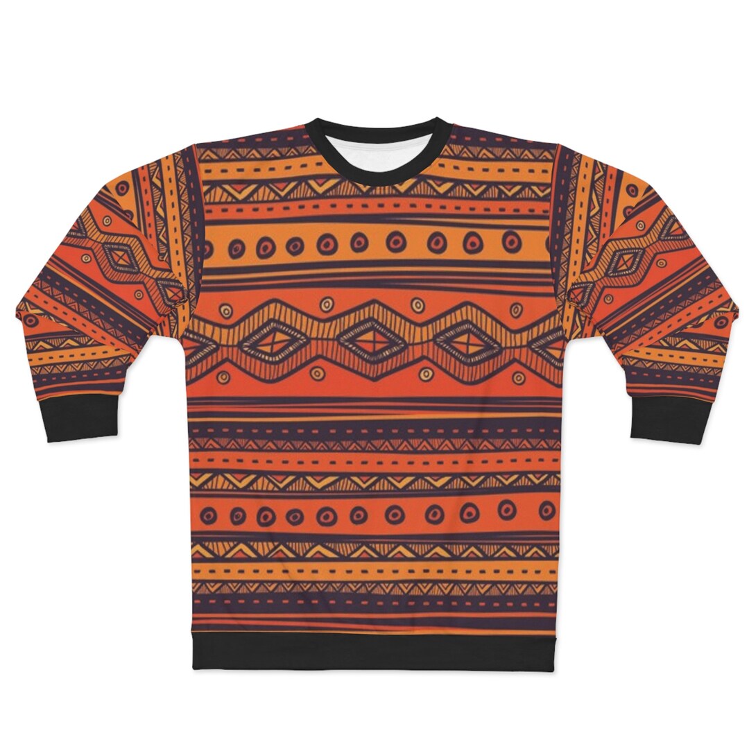 Unisex Sweatshirt, Front Side Only Design, Geometric Shapes, African ...