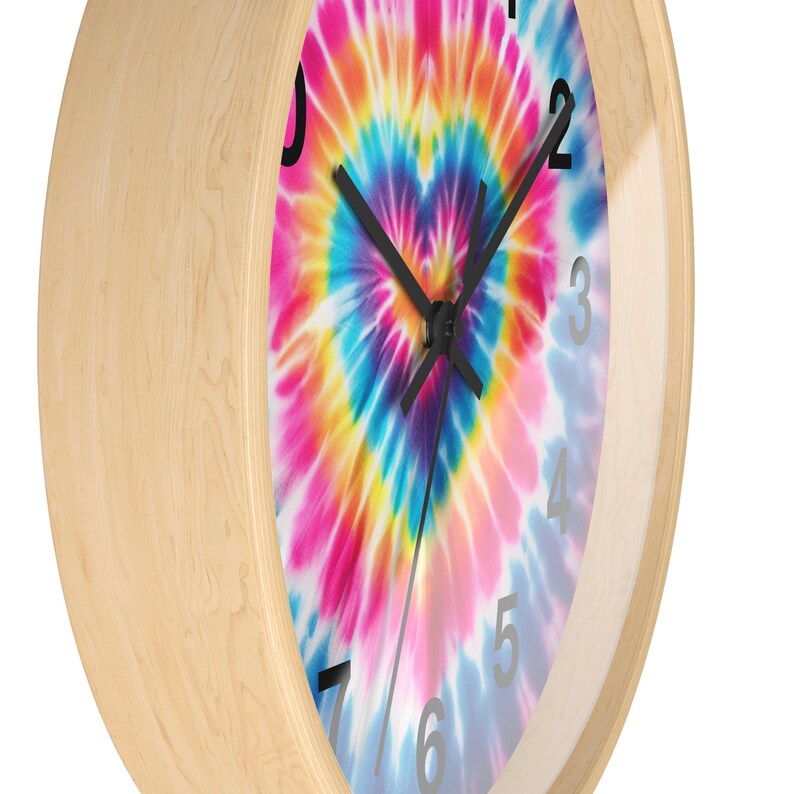 Wall Clock, Modern Clock, Rainbow Clock, Colorful Clock, Art Deco Wall ...