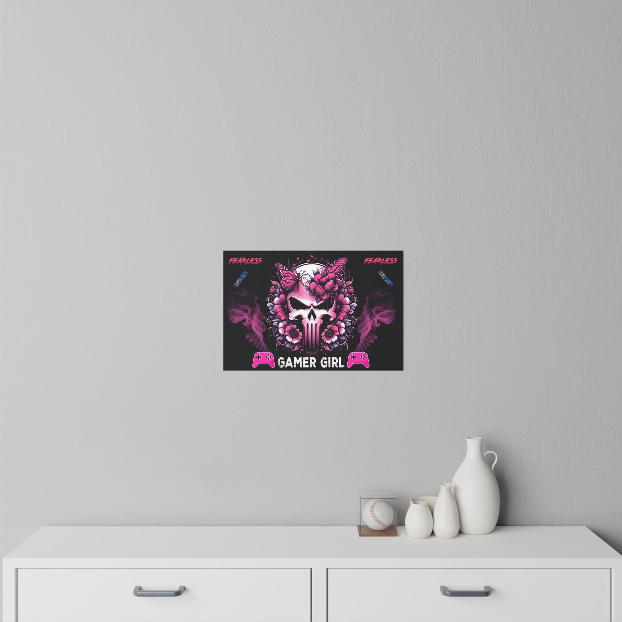 Gamer Girl Sticker, Gamer Skull Decal, Gaming Room Decor, Video Game ...