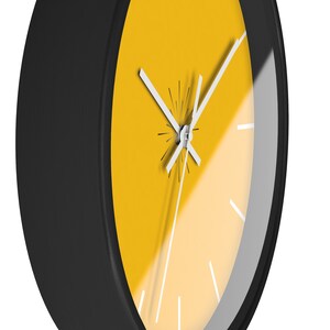 Yellow Clock, Minimalist Clock, Cool Wall Clock, Simple Wall Clock ...