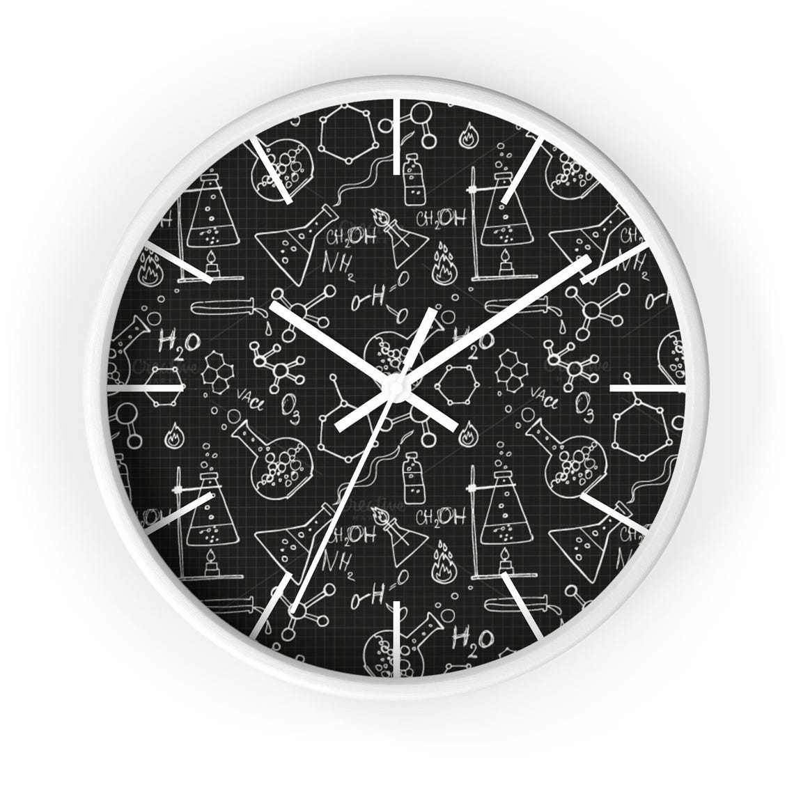 Chemistry Clock, Lab Tech Clock, Chem Lab Clock, Unique Wall Clock ...