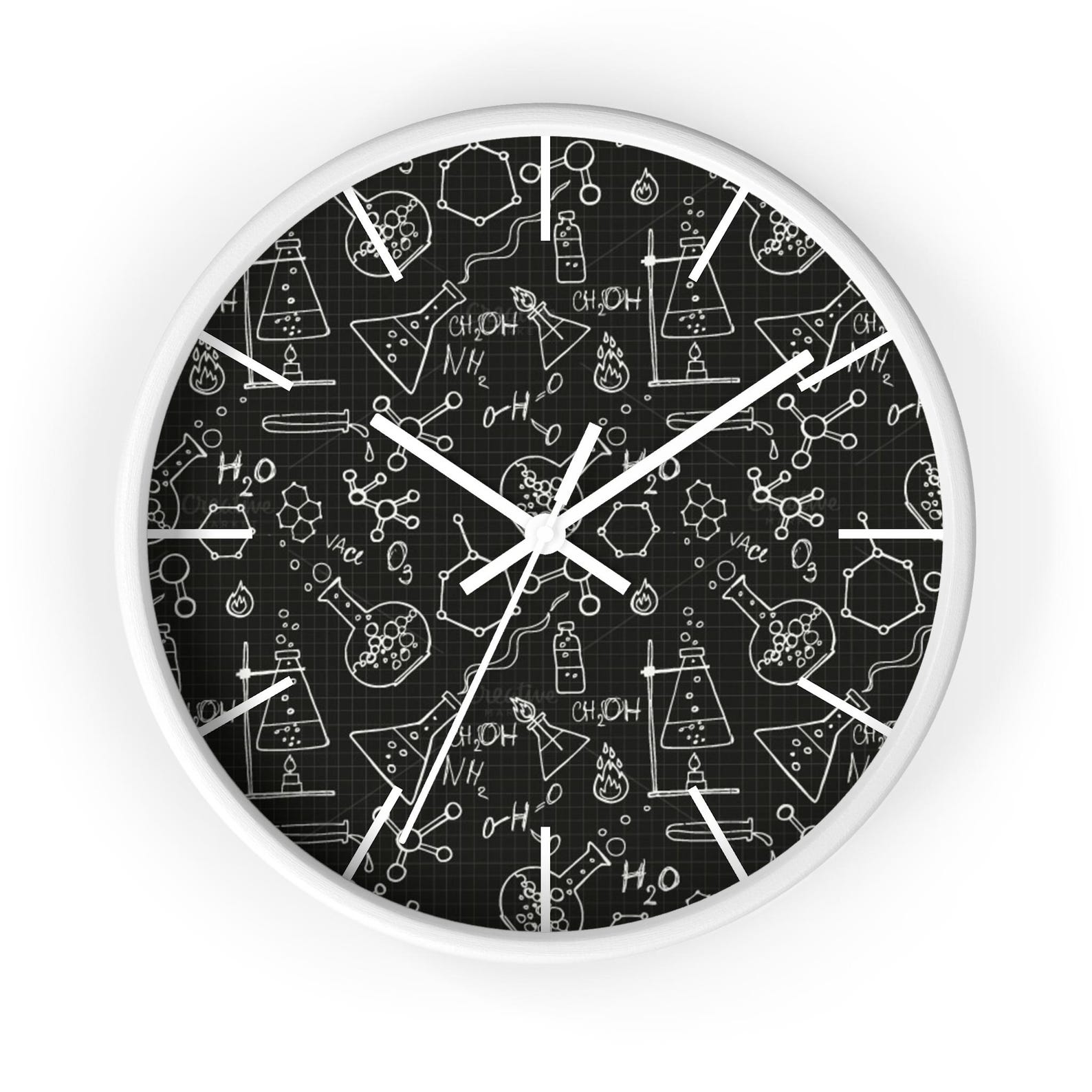 Chemistry Clock, Lab Tech Clock, Chem Lab Clock, Unique Wall Clock ...