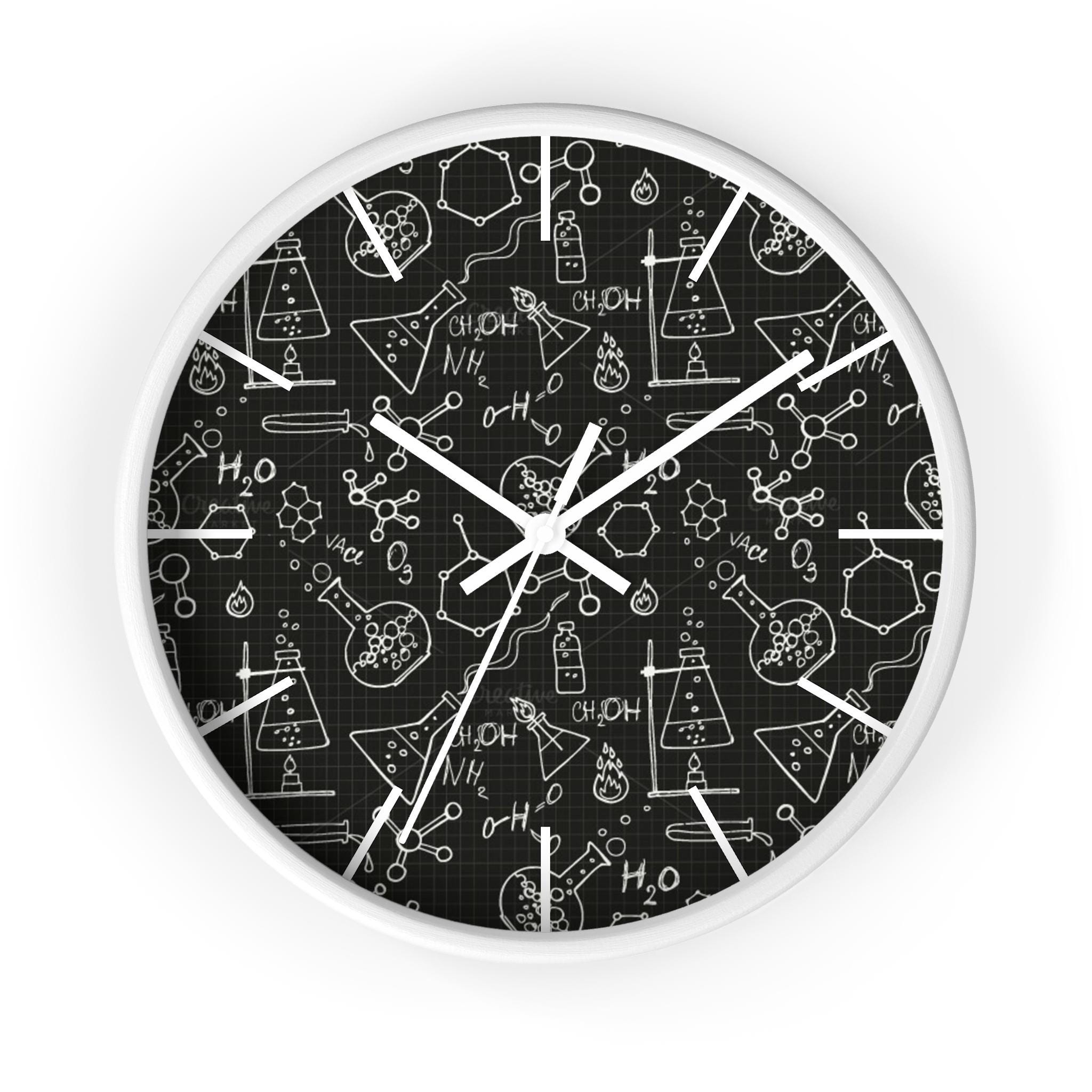 Chemistry Clock, Lab Tech Clock, Chem Lab Clock, Unique Wall Clock ...