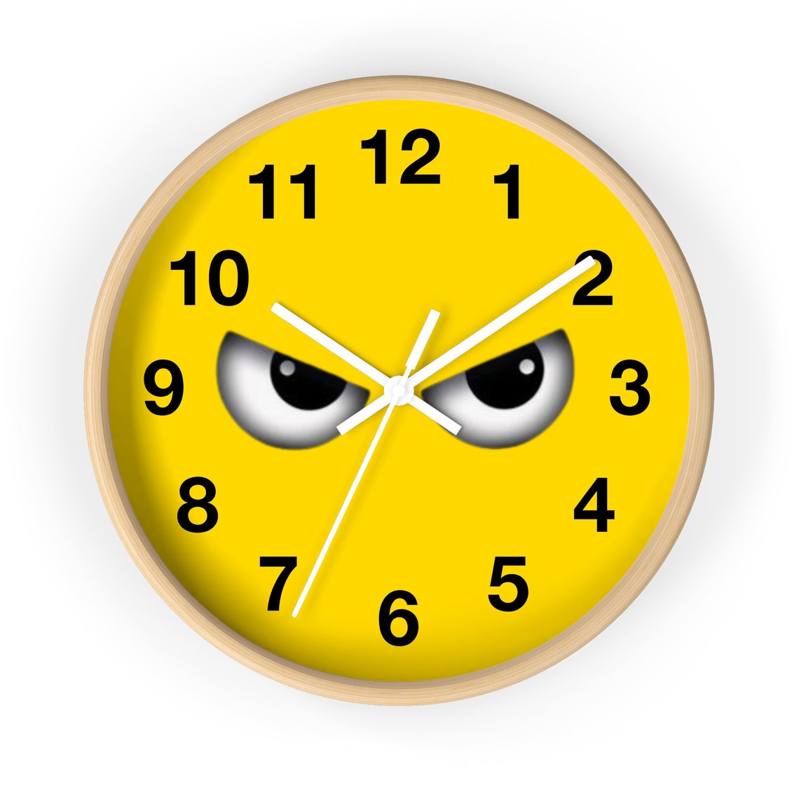 Playful Eyes Clock, Angry Face Wall Clock, Funny Clock, Unique Wall ...