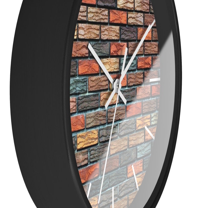 Brick Wall Clock, Brick Pattern Clock, Unique Wall Clock, Cool Wall ...