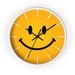Smiley Clock, Yellow Smiley Clock, Happy Face Clock, Emoji Clock ...