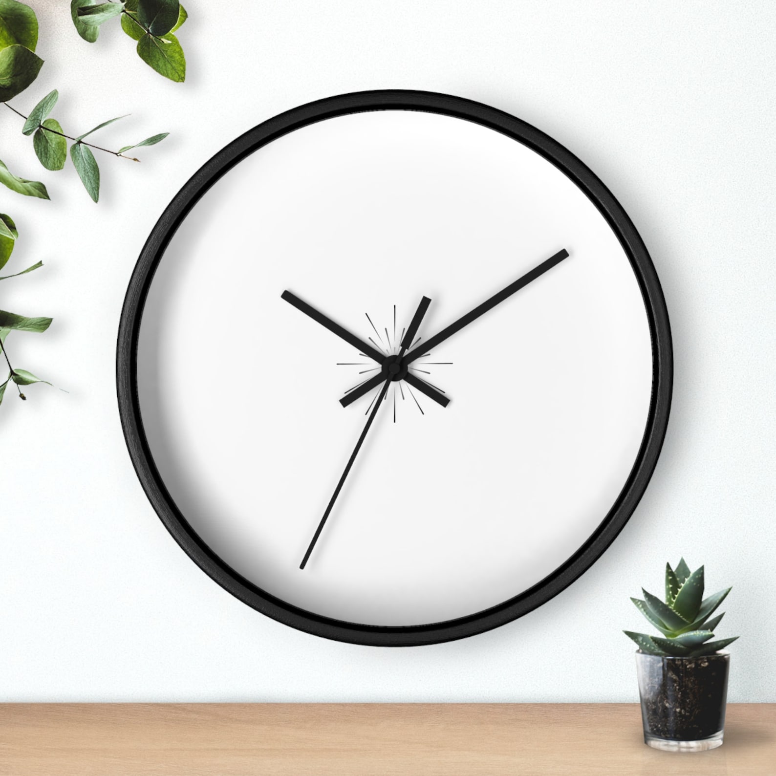White Clock, Minimalist Clock, Simple Wall Clock, Modern Wall Clock ...