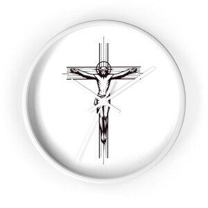 Jesus Cross Wall Clock, Christian Clock, Jesus Crucifix Clock ...