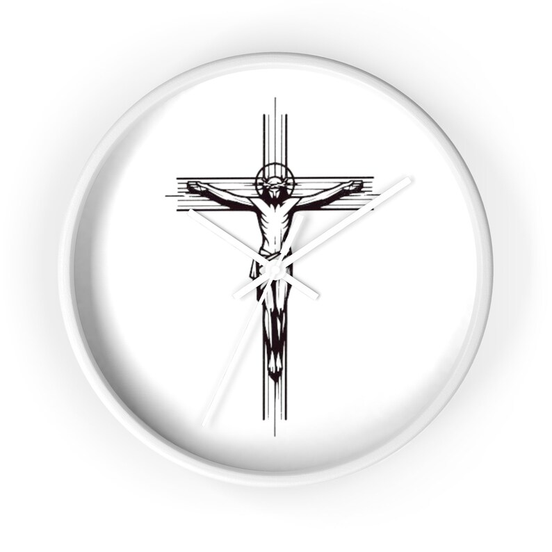 Jesus Cross Wall Clock, Christian Clock, Jesus Crucifix Clock ...