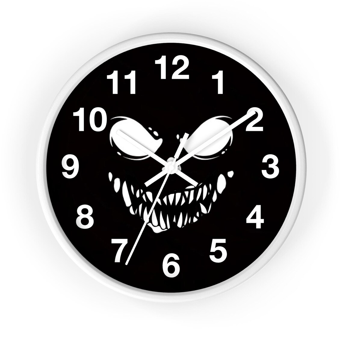 Scary Face Clock, Scary Grinning Face Clock, Spooky Face Clock, Spooky ...