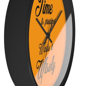 Time is Precious Wall Clock, Motivational Clock, Inspirational Wall ...