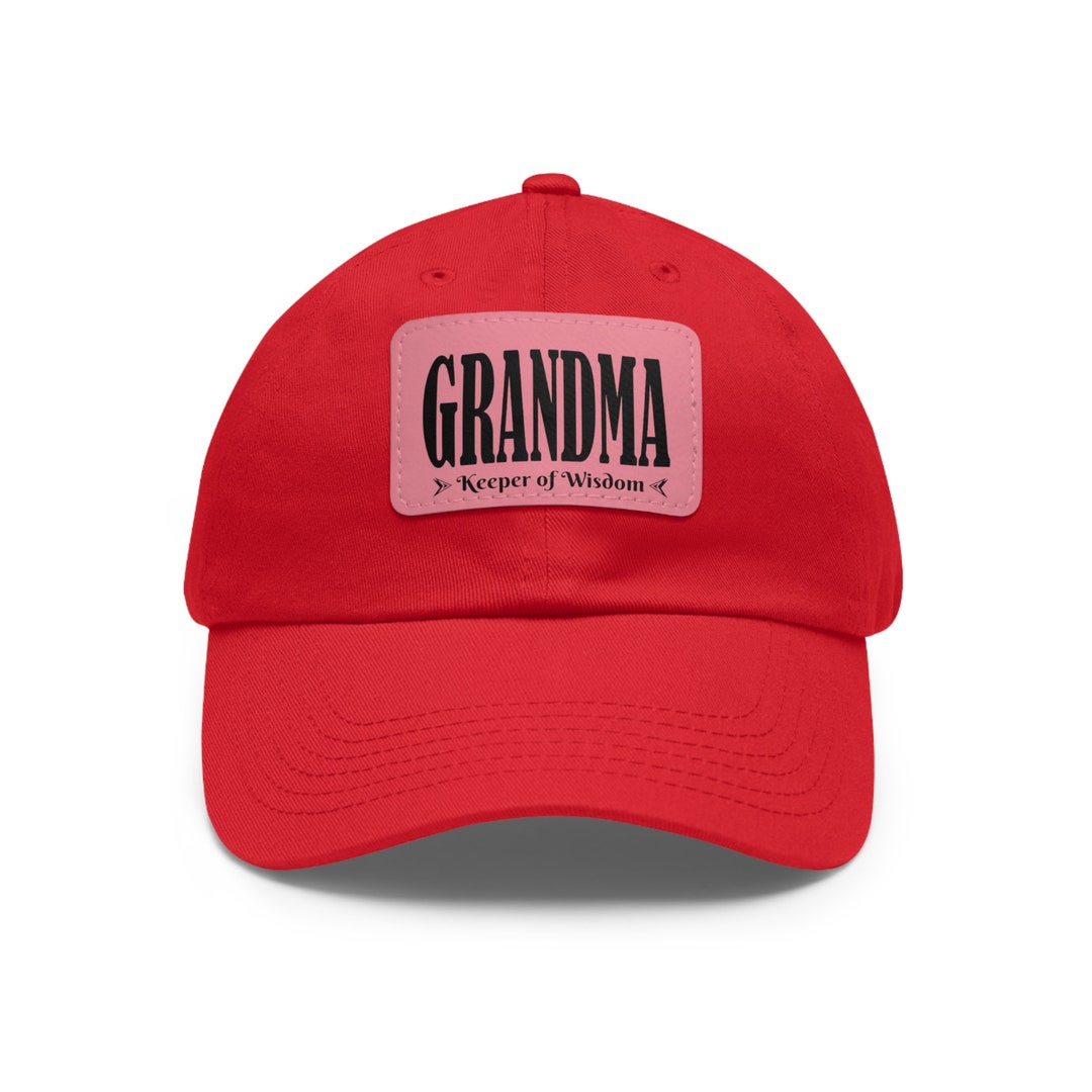 Dad Hat With Leather Patch, Grandma Hat, Dad Patch Hat, Low Profile Hat ...