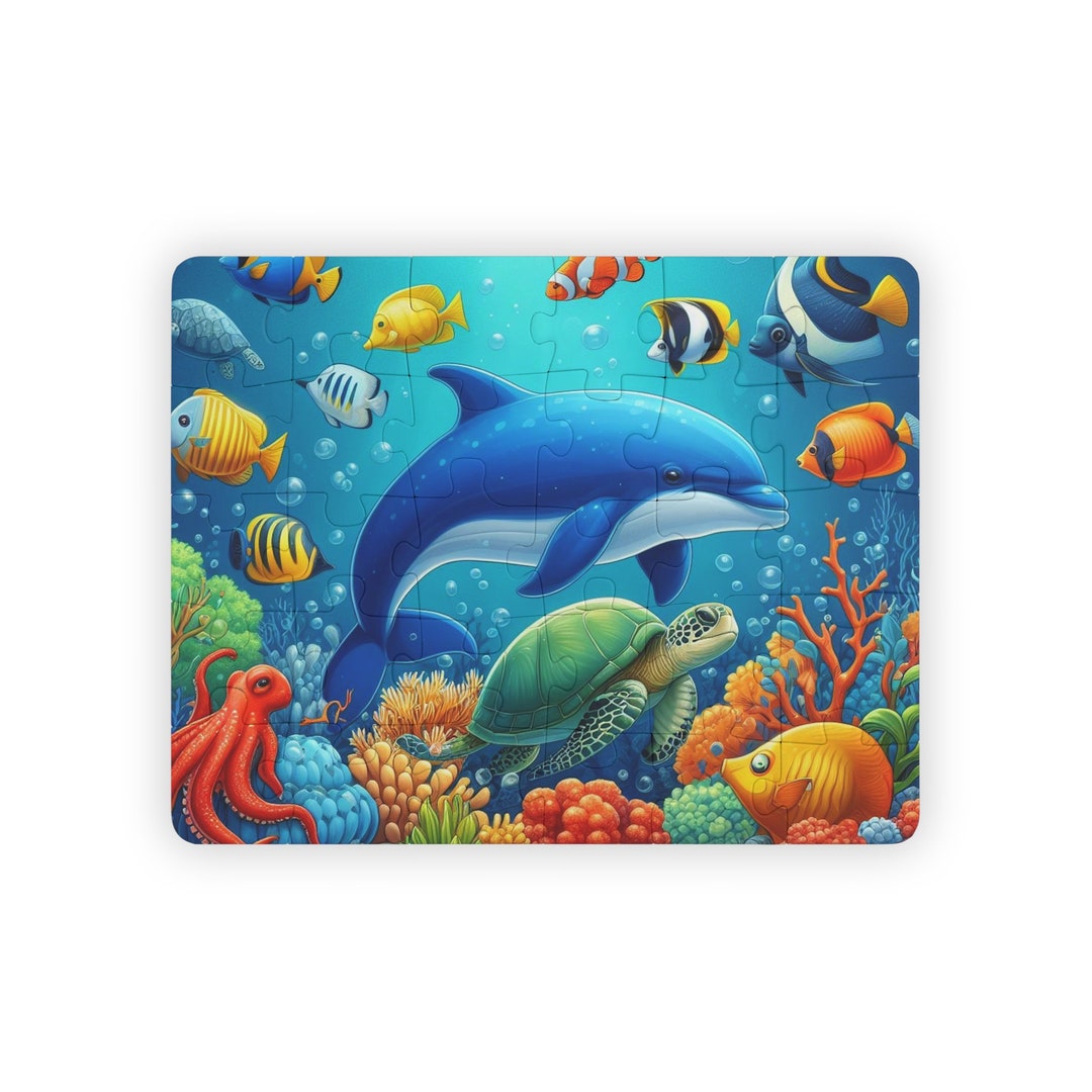 Kids Puzzle, Ocean Puzzle, 30 Piece Puzzle, Sea Animal Puzzle, Animal ...