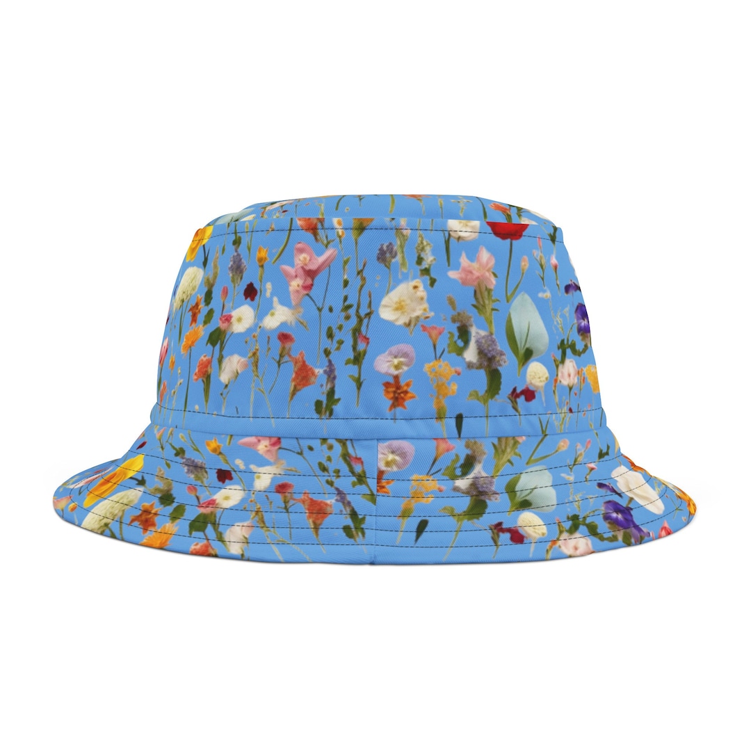 Bucket Hat, Flower Bucket Hat, Floral Bucket Hat, Rave Bucket Hat, Cute ...