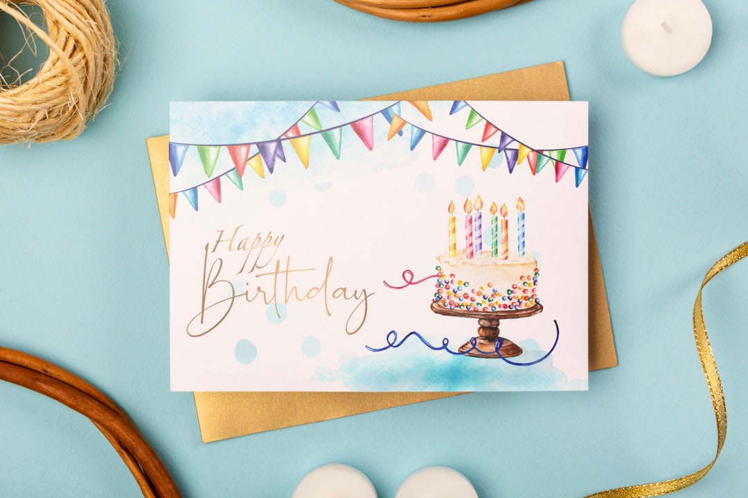 Printable Birthday Card, Birthday Card Presents, Happy Birthday Card ...