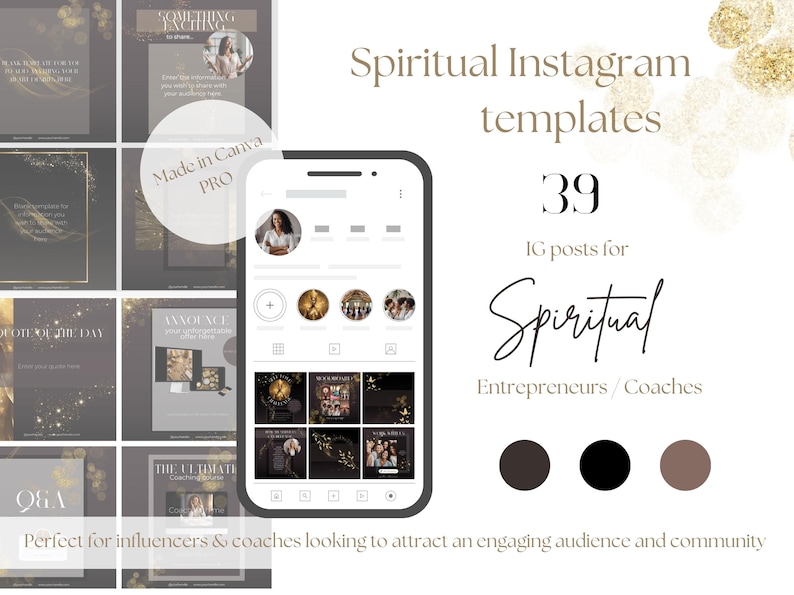 Spiritual Business IG Templates Instagram Templates for Wellbeing ...