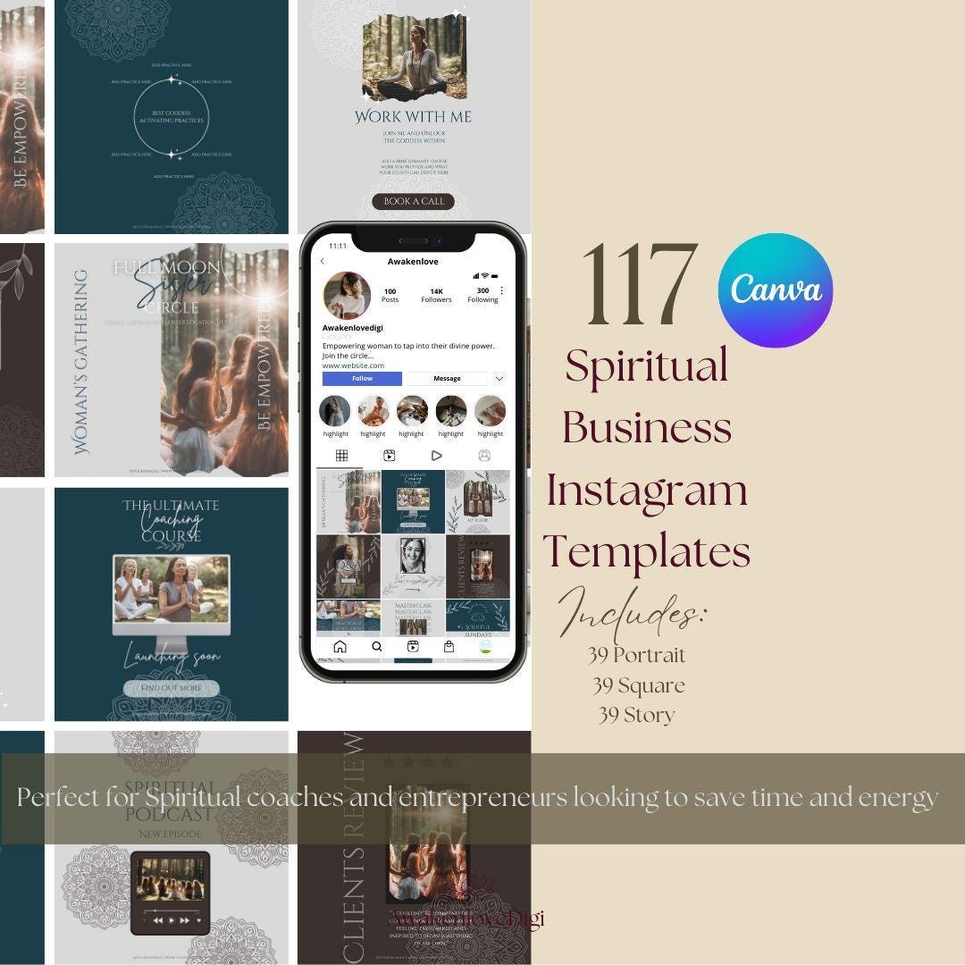 Instagram Post Templates for Spiritual Coaches Done for You Instagram ...