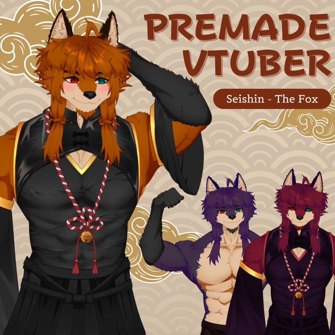 Vtuber | Seishin, the Fox | Customizable Live2d Premade Model for Vtube Studio, Streaming on ...