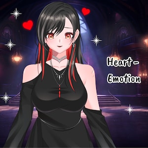 Vtuber | Jody, the Gothic Girl | 5 Emotions | Live2d Model for Vtube ...