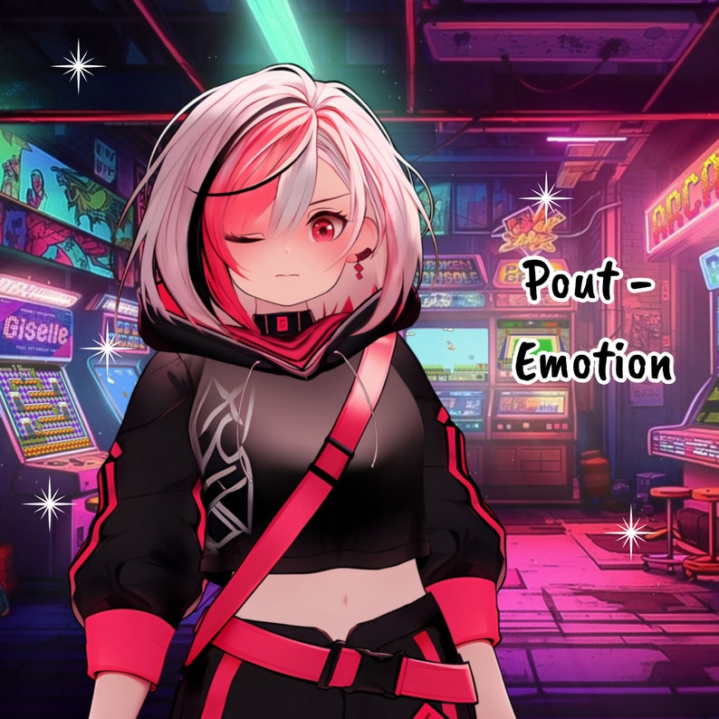 Vtuber Rina, the Ninja Girl 5 Emotions 1 Toggle Live2d Model for Vtube ...