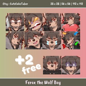 EMOTES BUNDLE | Ferox, the Furry Wolf | 10 Emotes | for Twitch, Discord ...
