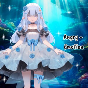 Vtuber | Nixie, the Ocean Girl | With Pet | 5 Emotions | 6 Toggles ...