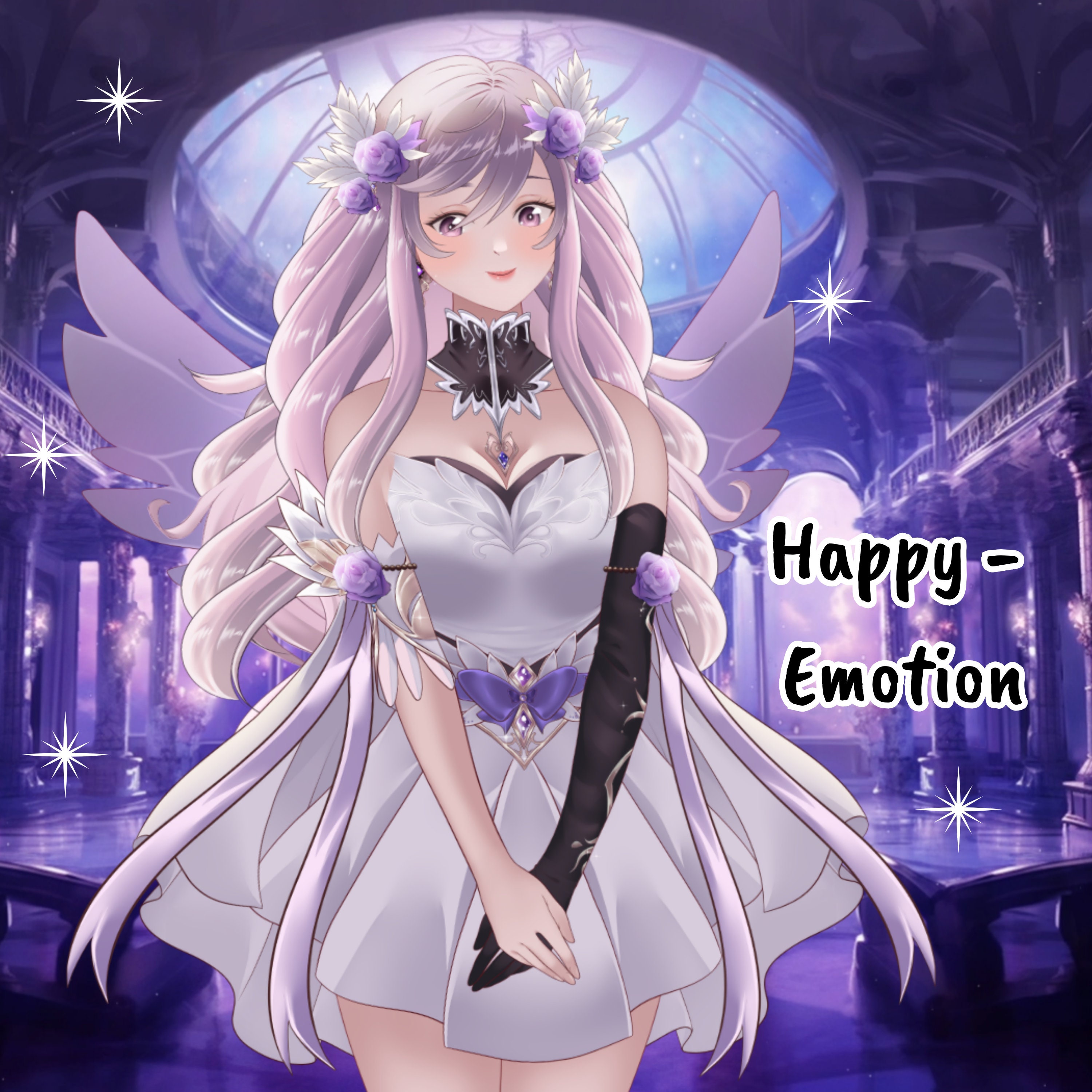Vtuber | Emily, the Angel Queen | 4 Emotions + 3 Toggle | Live2d Model for Vtube Studio Premade ...