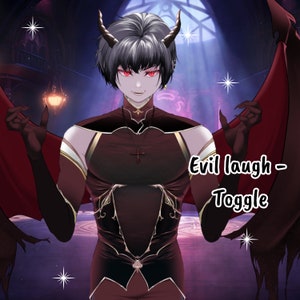 Vtuber | Zane, the Incubus | 20 Emotions / Toggles | Live2d Model for ...