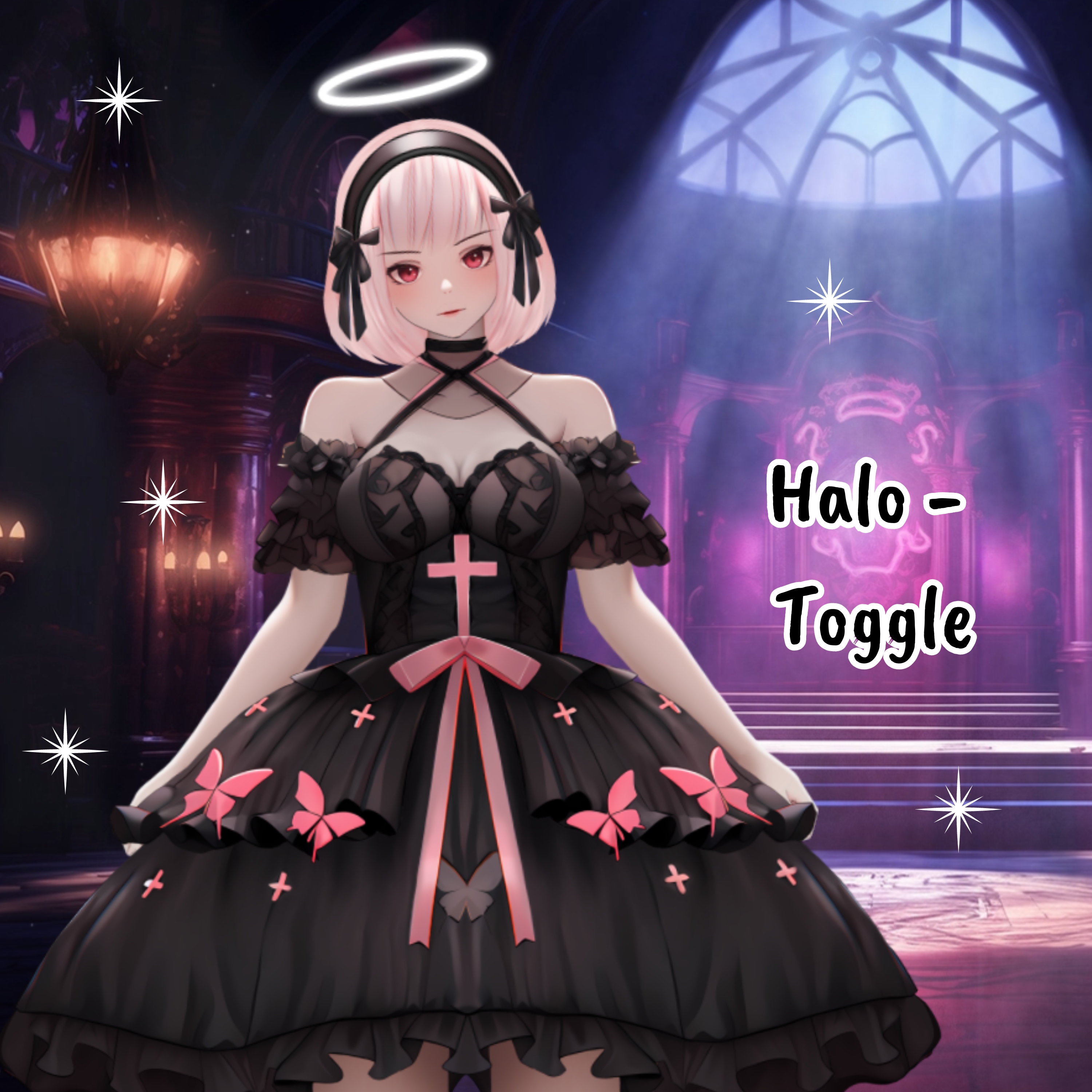 Vtuber | Gina, the Gothic Girl | 5 Emotions + 2 Toggles | Live2d Model ...