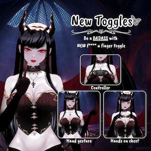 Vtuber | Scarlet V2, the Succubus | >30 Emotions / Toggles | Live2d Model for Vtube Studio ...