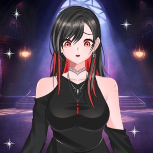 Vtuber | Jody, the Gothic Girl | 5 Emotions | Live2d Model for Vtube ...