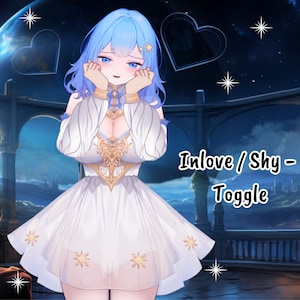 Vtuber | Stella, the Stars Princess | 8 Emotions / Toggles | Live2d ...