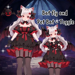 Vtuber | Freya, the Vampire Girl | With Pet | 5 Emotions | 6 Toggles | Live2d Model for Vtube ...