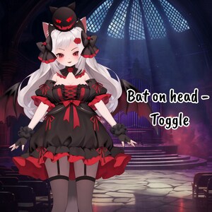 Vtuber | Freya, the Vampire Girl | With Pet | 5 Emotions | 6 Toggles | Live2d Model for Vtube ...