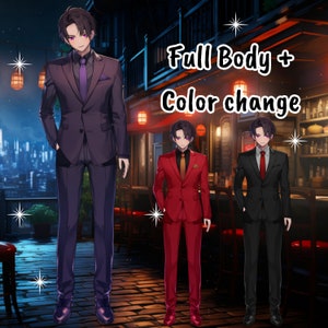 Vtuber | Jason, the Suit Lover | 11 Emotions / Toggles | Live2d Model ...