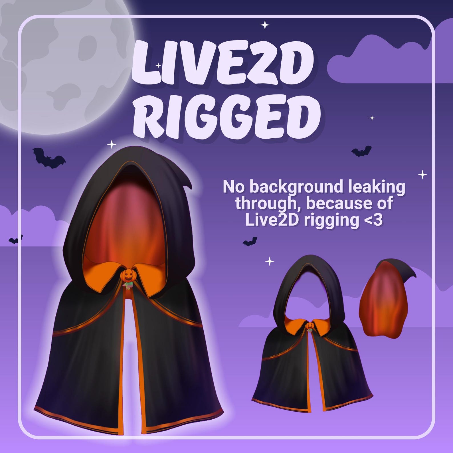 VTUBER ASSETS | Halloween Blanket | Animated Live2d Item for "vtube ...