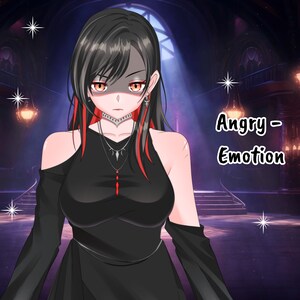 Vtuber Jody, the Gothic Girl 5 Emotions Live2d Model for Vtube Studio ...