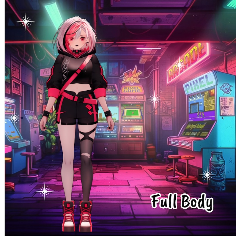 Vtuber Rina, the Ninja Girl 5 Emotions 1 Toggle Live2d Model for Vtube ...