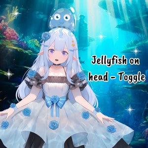 Vtuber | Nixie, the Ocean Girl | With Pet | 5 Emotions | 6 Toggles ...
