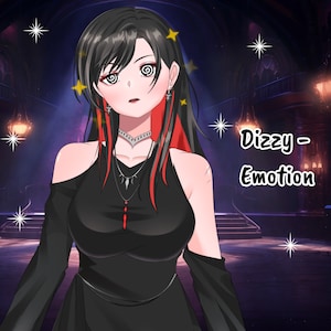 Vtuber Jody, the Gothic Girl 5 Emotions Live2d Model for Vtube Studio ...