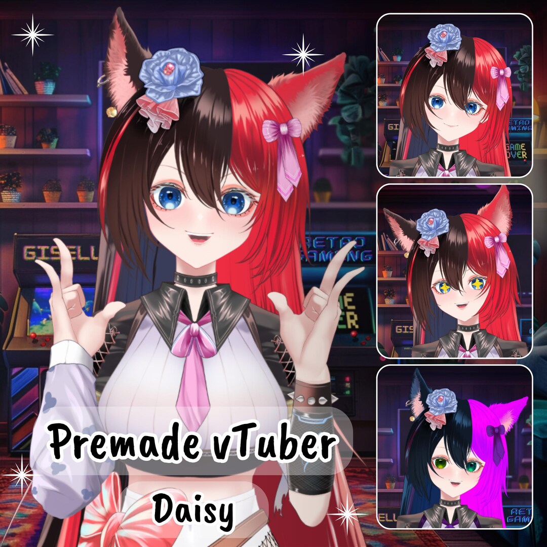 Vtuber | Daisy, the Crazy Girl | >15 Emotions / Toggles | Live2d Model for Vtube Studio Premade ...