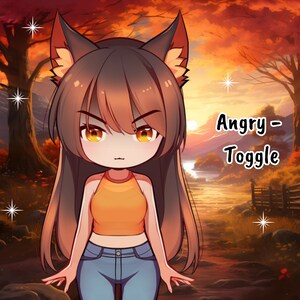 Vtuber | Ember, the Chibi Girl | 64 Cloth Combinations | 4 Emotions ...