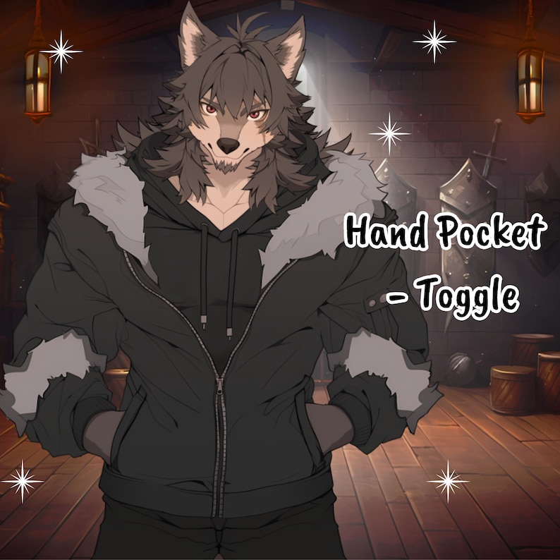 Vtuber Ferox, the Furry Wolf 9 Emotions / Toggles Live2d Model for ...