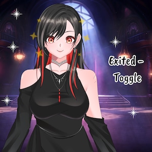 Vtuber Jody, the Gothic Girl 5 Emotions Live2d Model for Vtube Studio ...