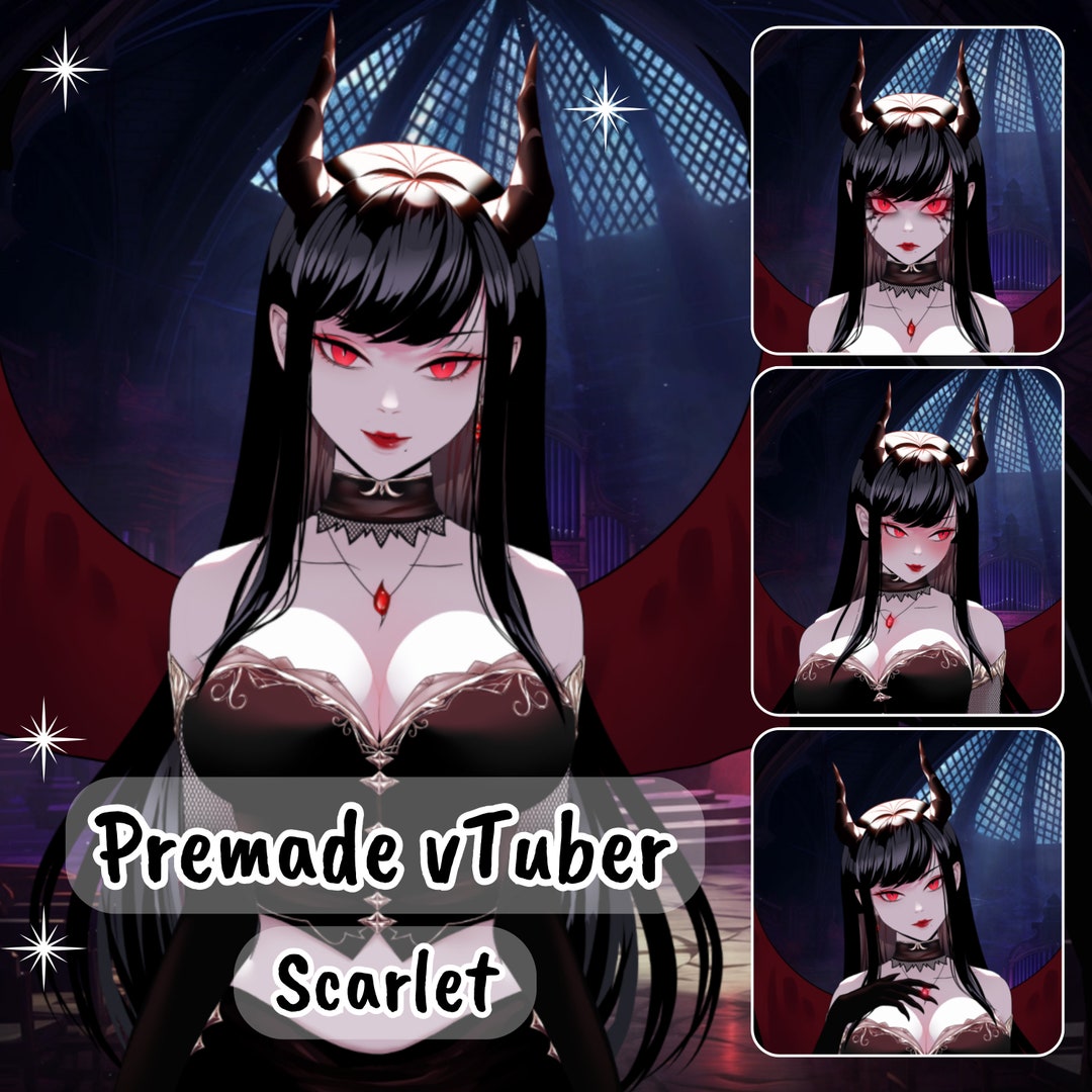 Vtuber | Scarlet, the Succubus | 13 Emotions / Toggles | Live2d Model for Vtube Studio Premade ...