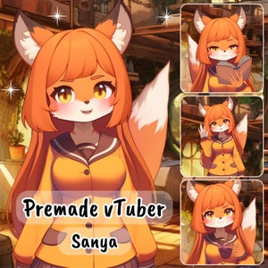 Vtuber | Sanya, the Fox Lady | 12 Emotions / Toggles | 5 Outfits ...